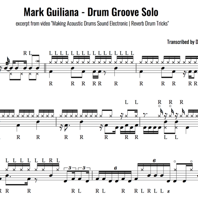FREE drum transcriptions | DrummerMartijn